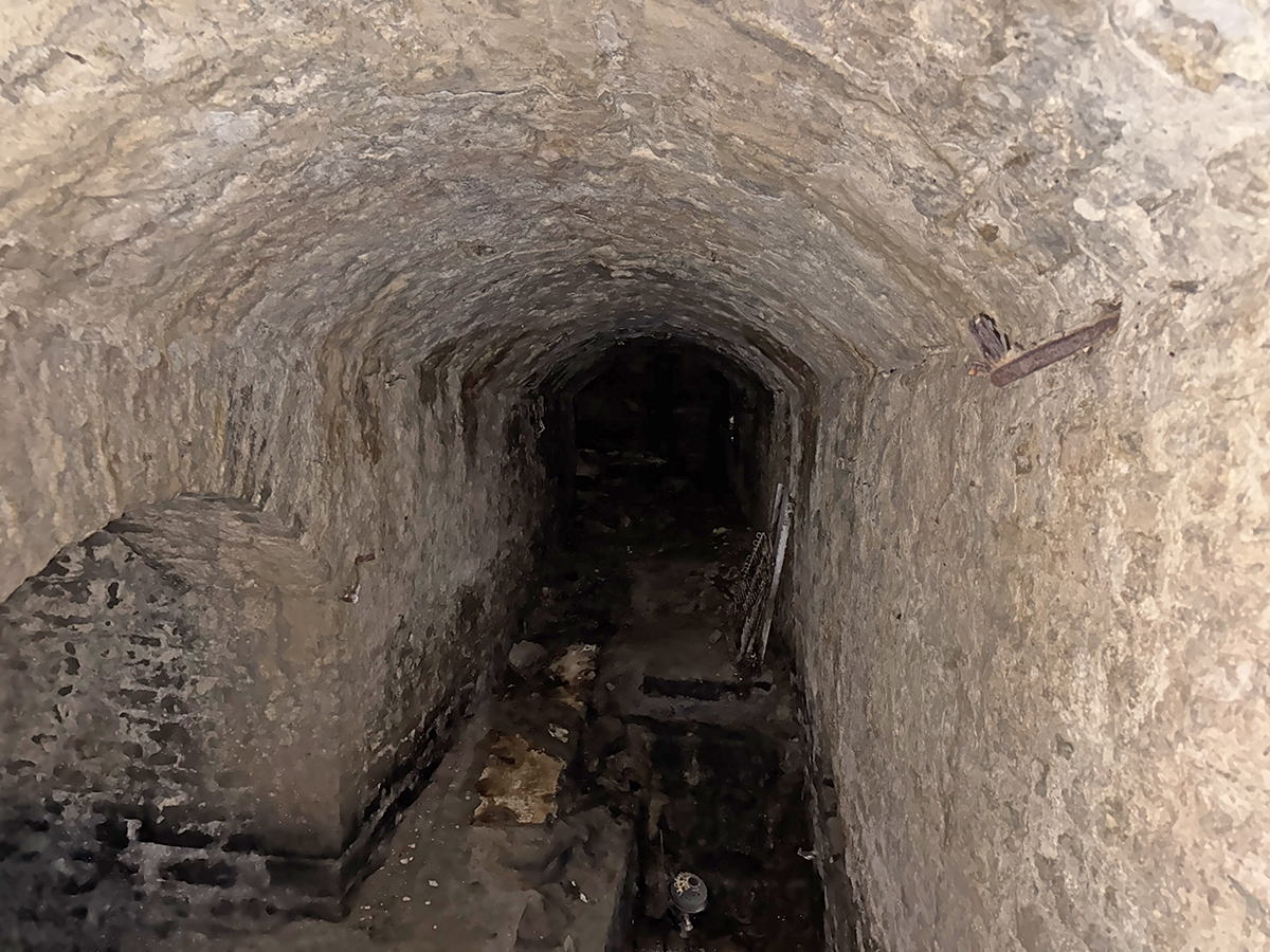 Lagering caves, Underground Railroad station, or a flooded parking lot ...